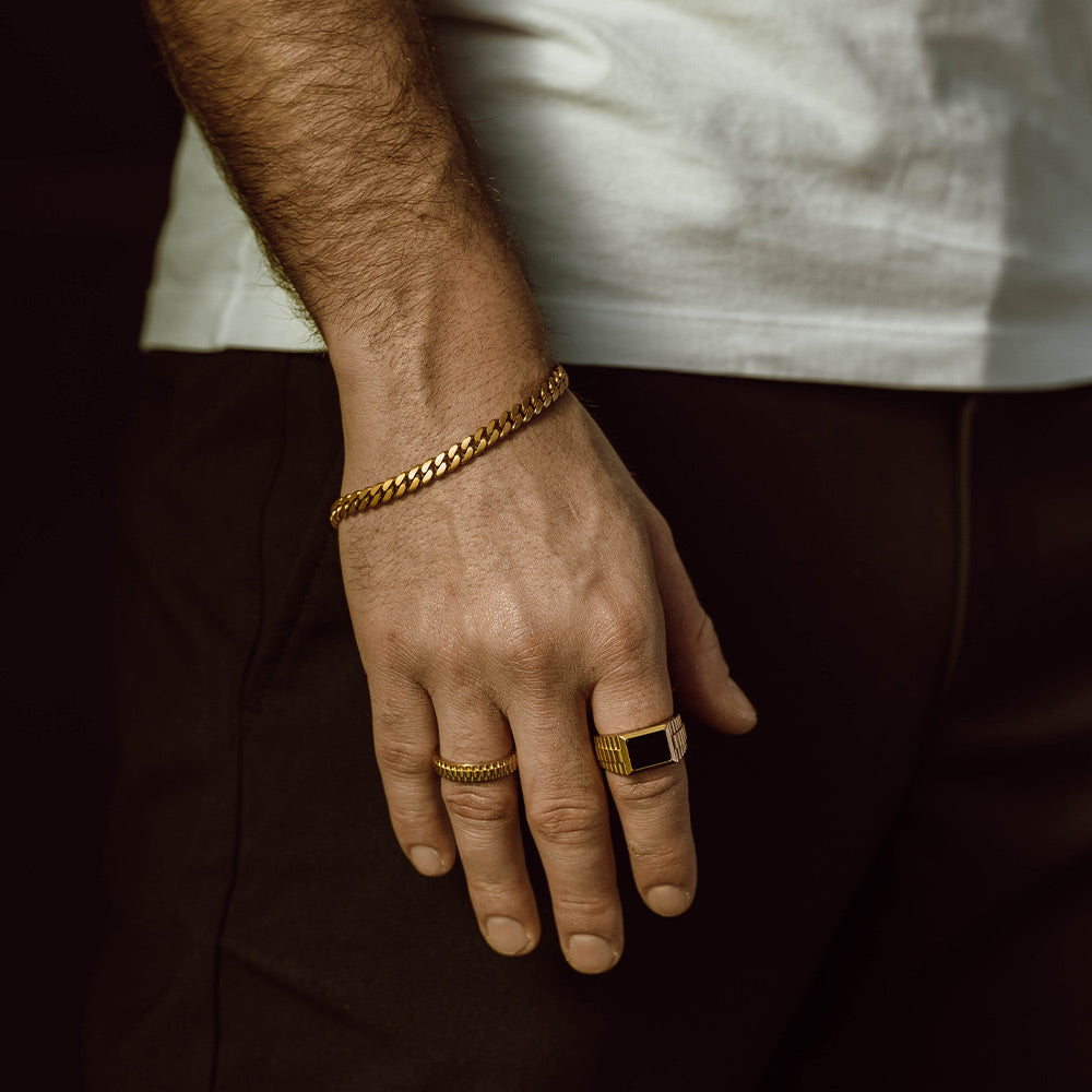 Nova Minimal Ring 18K Gold – STEEL & BARNETT